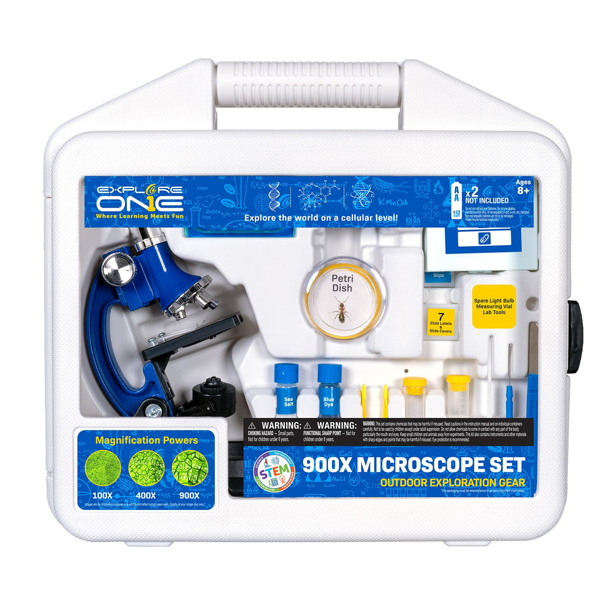 Explore One 45 Piece 900X Microscope Set with Case – IMPULSE