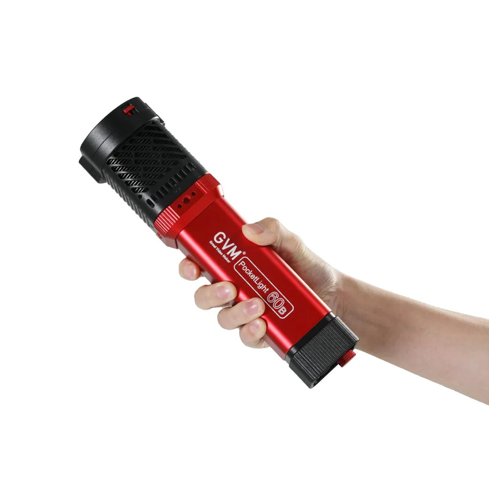GVM 60W Bi-Color Handheld LED Pocket Video Light (Built in battery sty ...