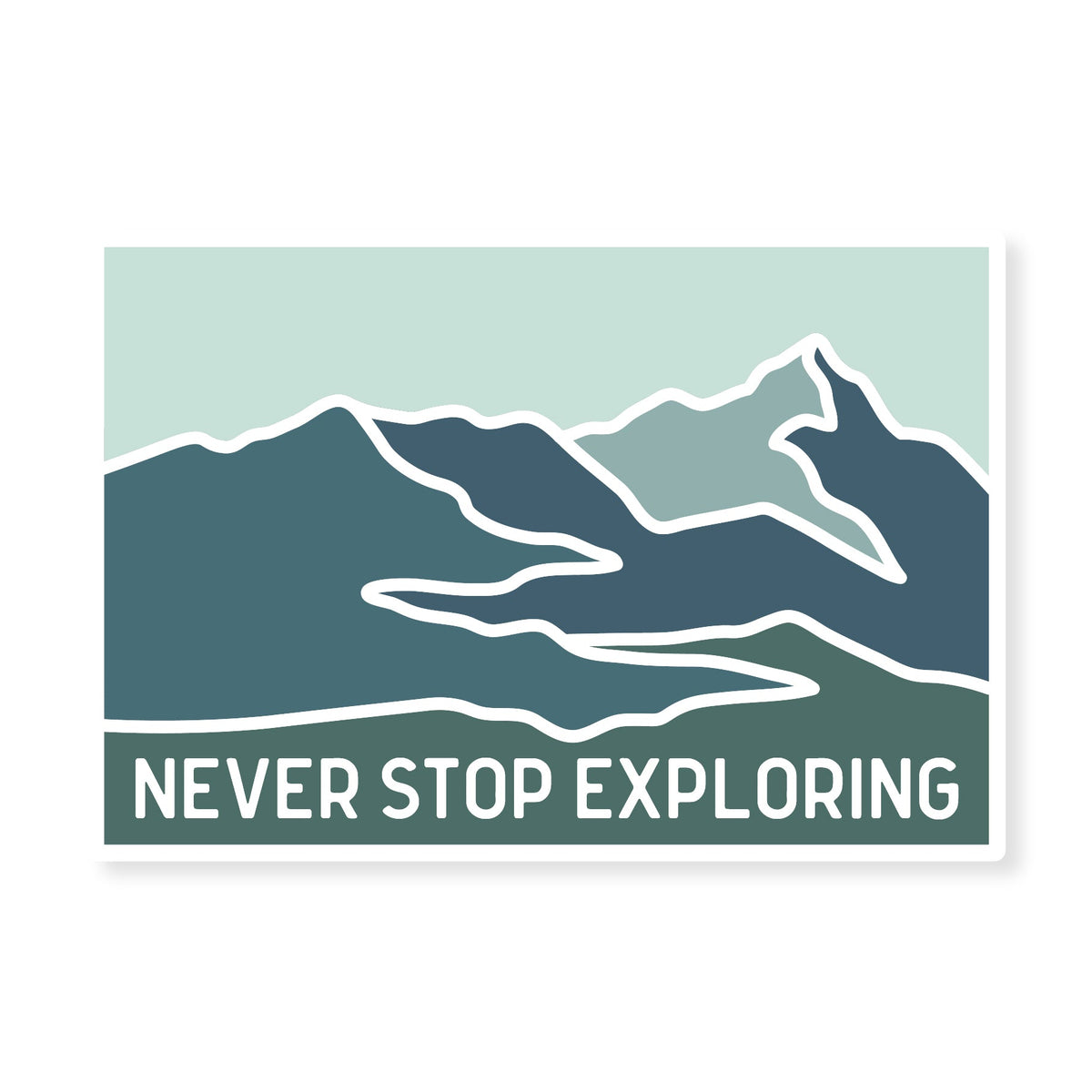 Never Stop Exploring Sticker – IMPULSE