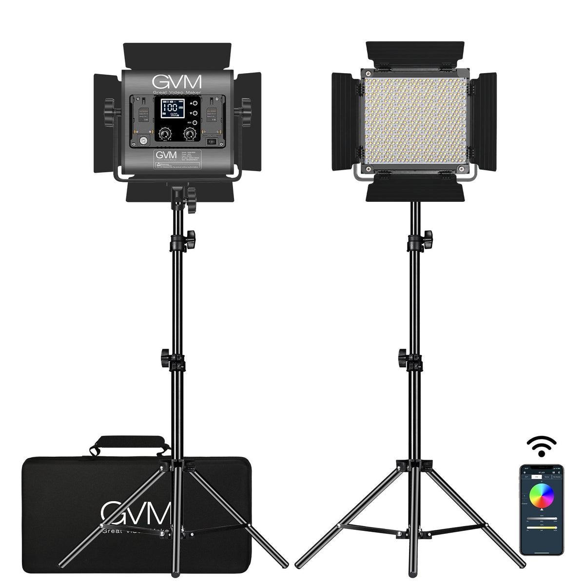 GVM 850D rgb led studio video light kit – IMPULSE