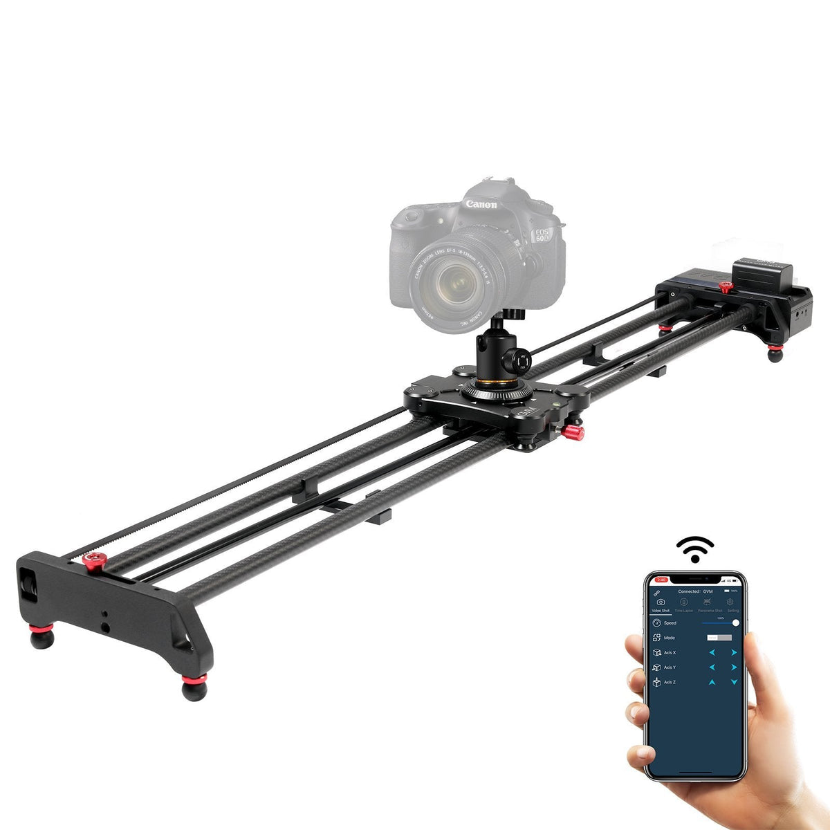 GVM Silder-120 Professional Carbon Fiber Motorized Camera Slider (48 ...