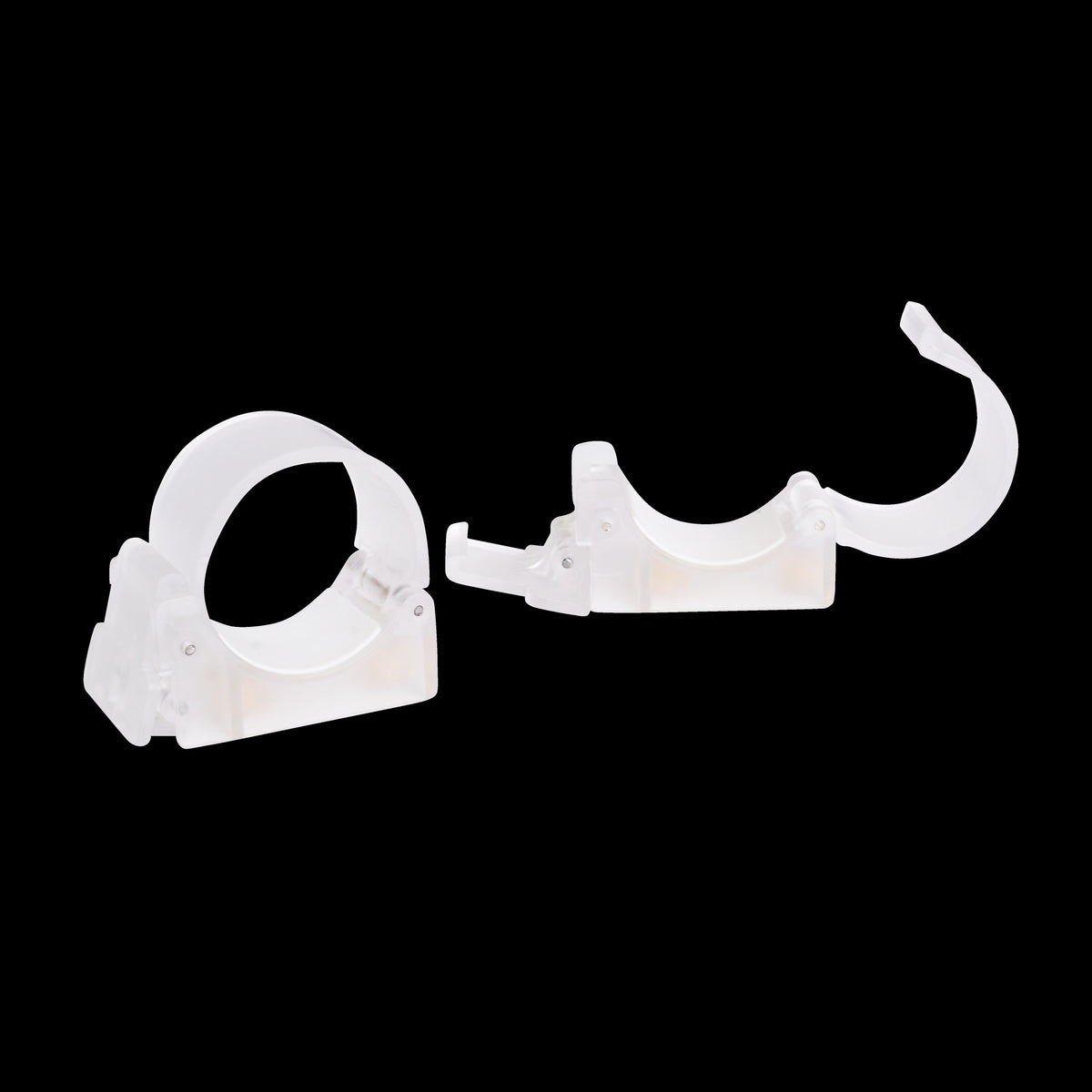 PavoTube Transparent Polycarbonate T12 LED Tube Mounting Clip with 1/4 ...