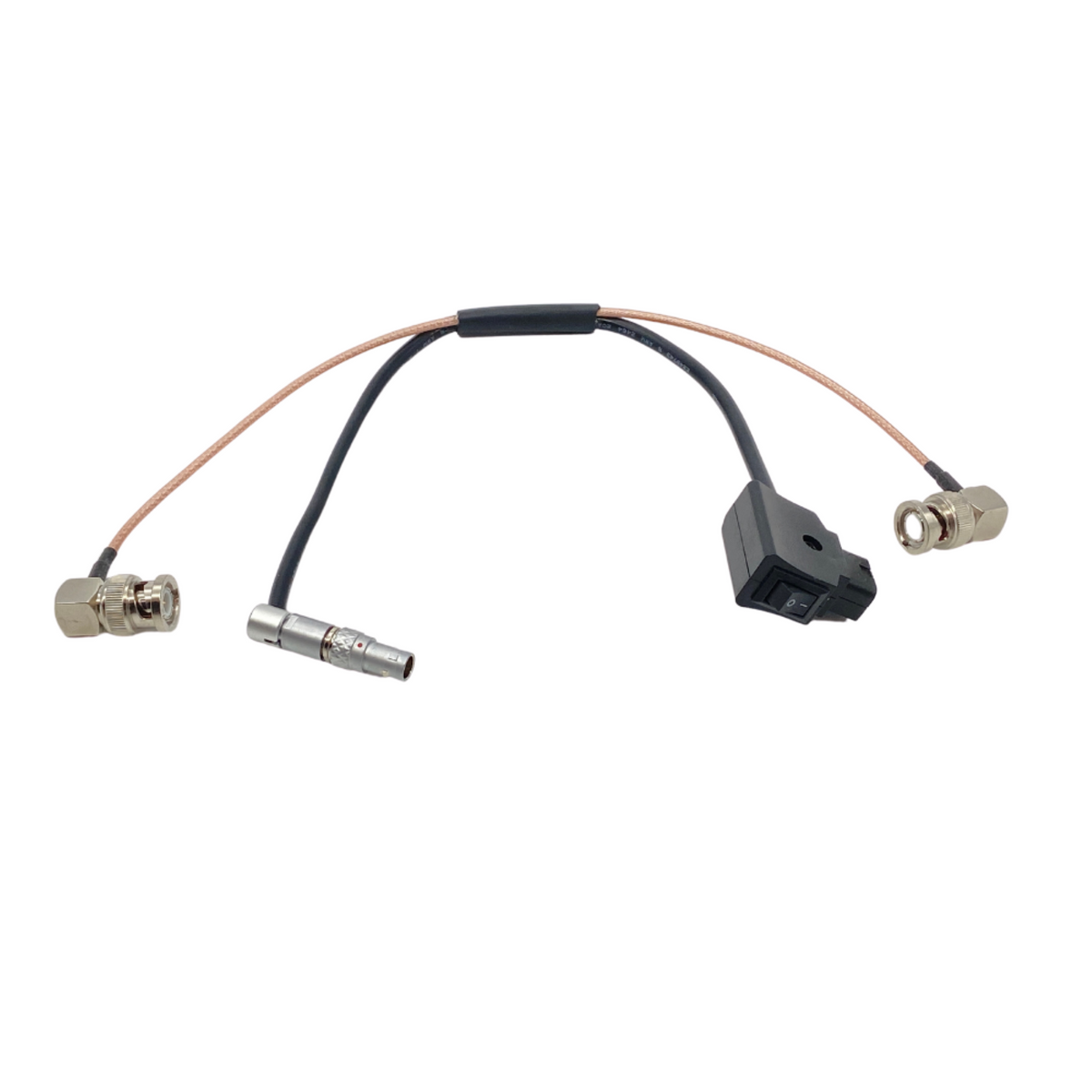 4 Pin Lemo Compatible Power & SDI Video Cable with Power Switch- 12" L ...